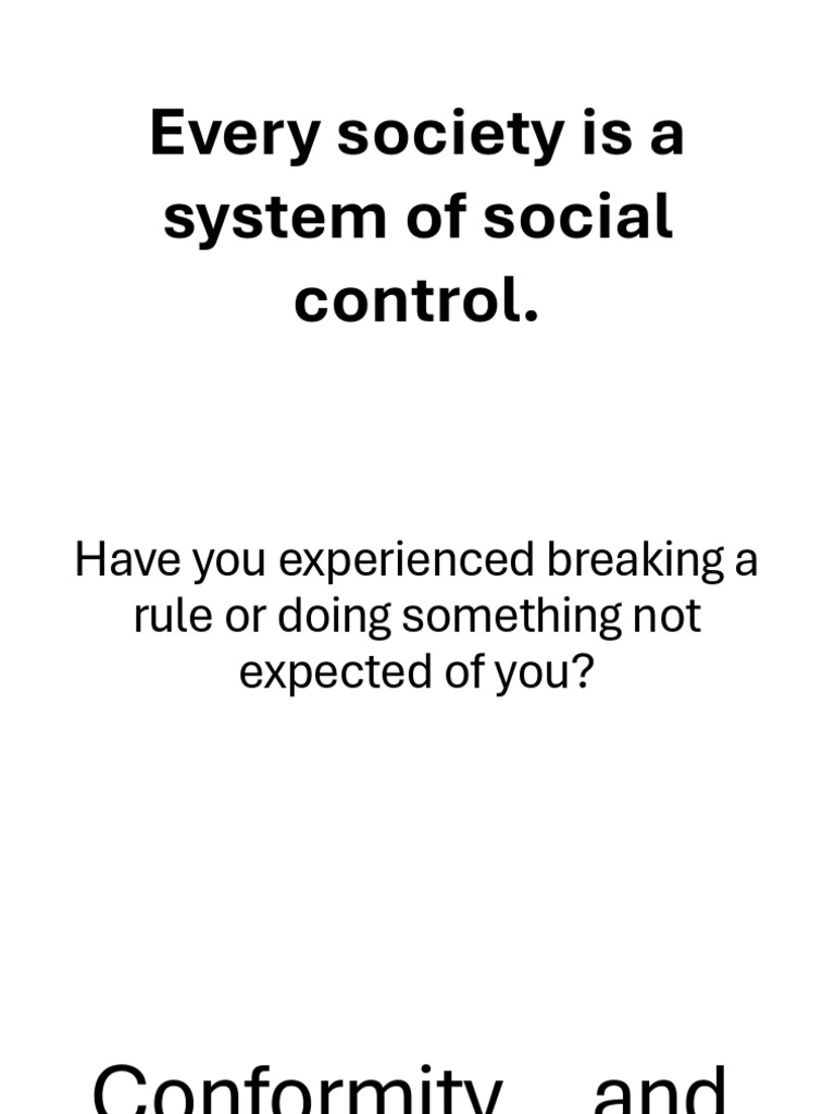 Understanding Conformity and Deviance | PDF | Deviance (Sociology ...