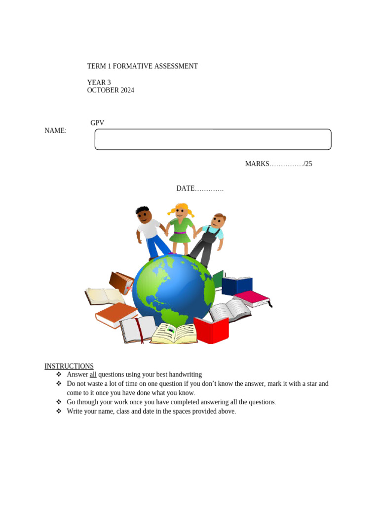 Formative Assessment Year 3 | PDF | Career & Growth | Computers