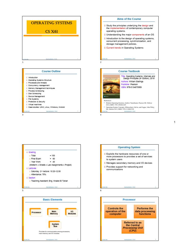 L01 Intro OS | PDF | Input/Output | Operating System
