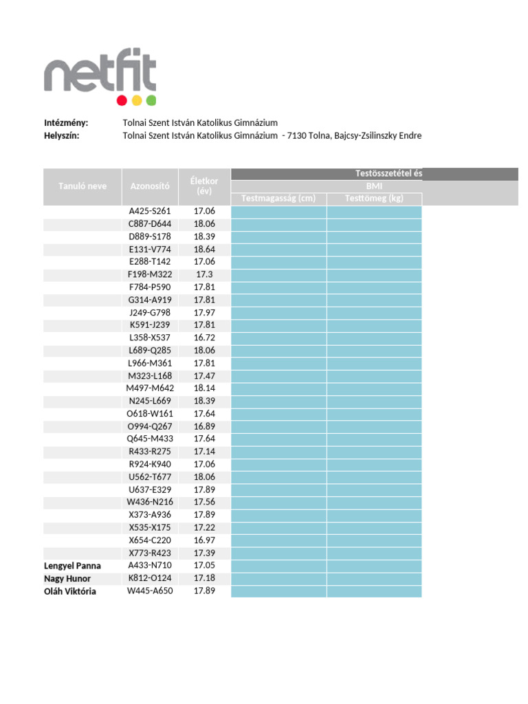 Netfit Meres 401711 11419 380358 Excel 20240426083949 | PDF
