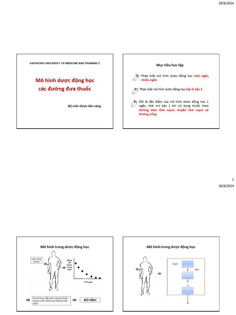 B5.Mô hình DDH một ngăn các đường đưa thuốc-K11 (TỰ ĐỌC) | PDF