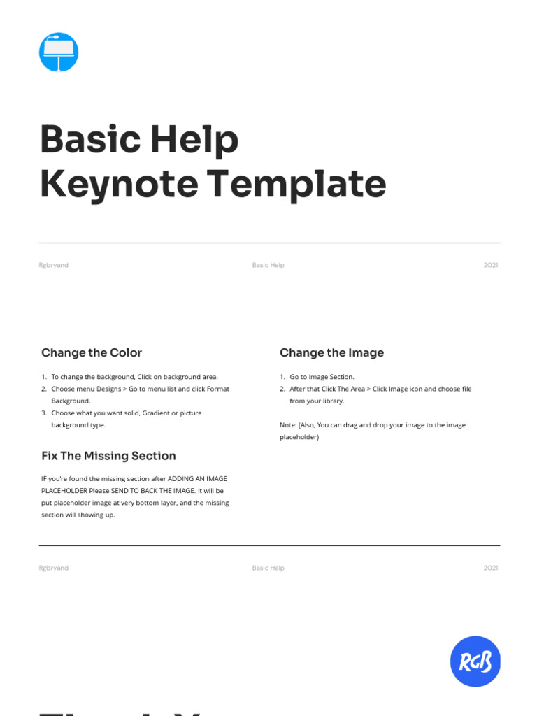 BASIC HELP KEYNOTE | PDF
