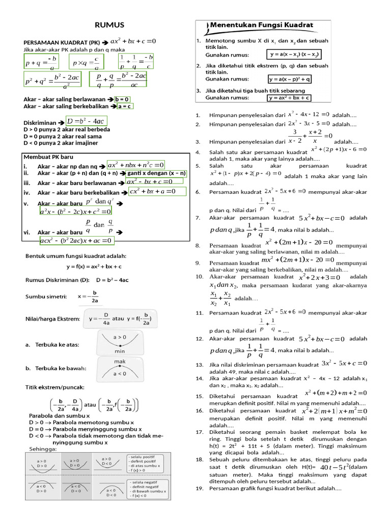 RUMUS PK Dan FK | PDF