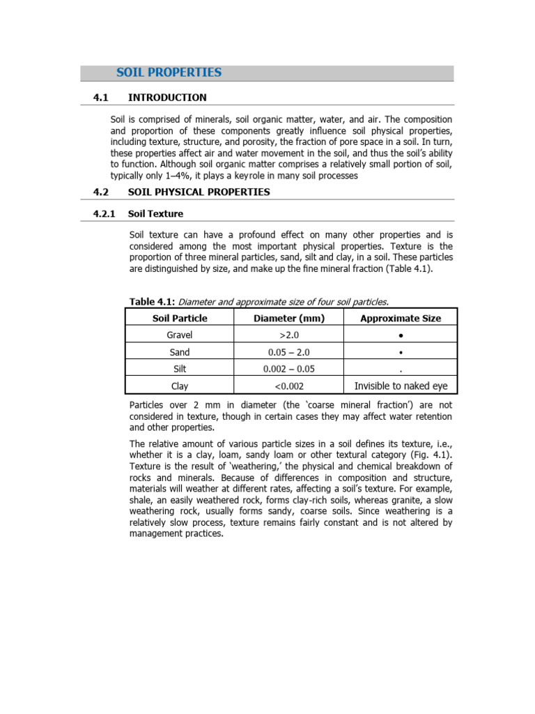 SOIL PROPERTIES | PDF