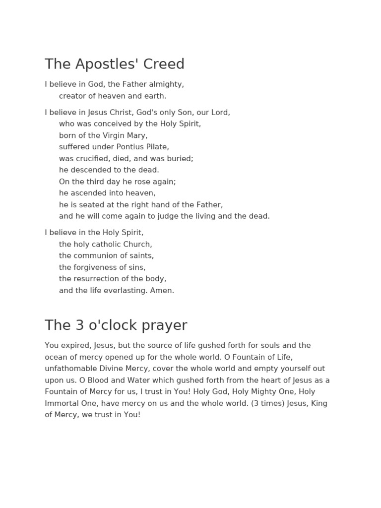 Prayers Pdf