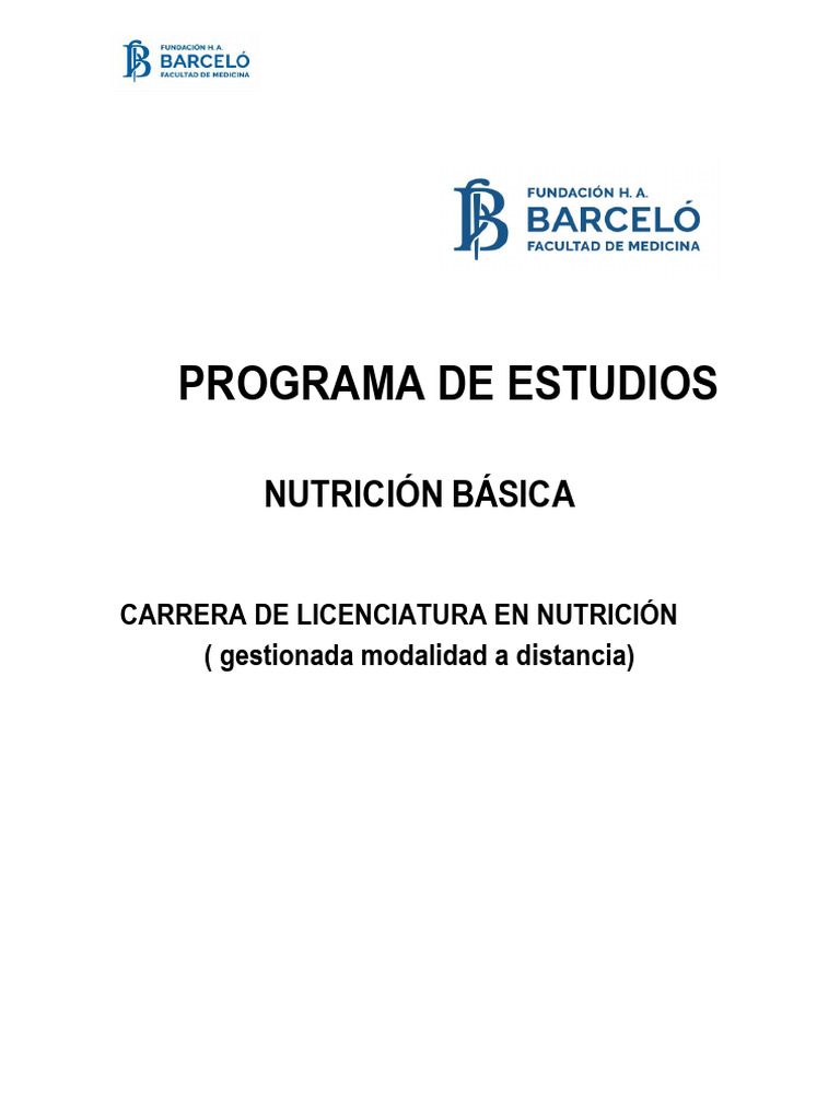 Programa - Nutricion Basica | PDF | Digestión | Salud y bienestar