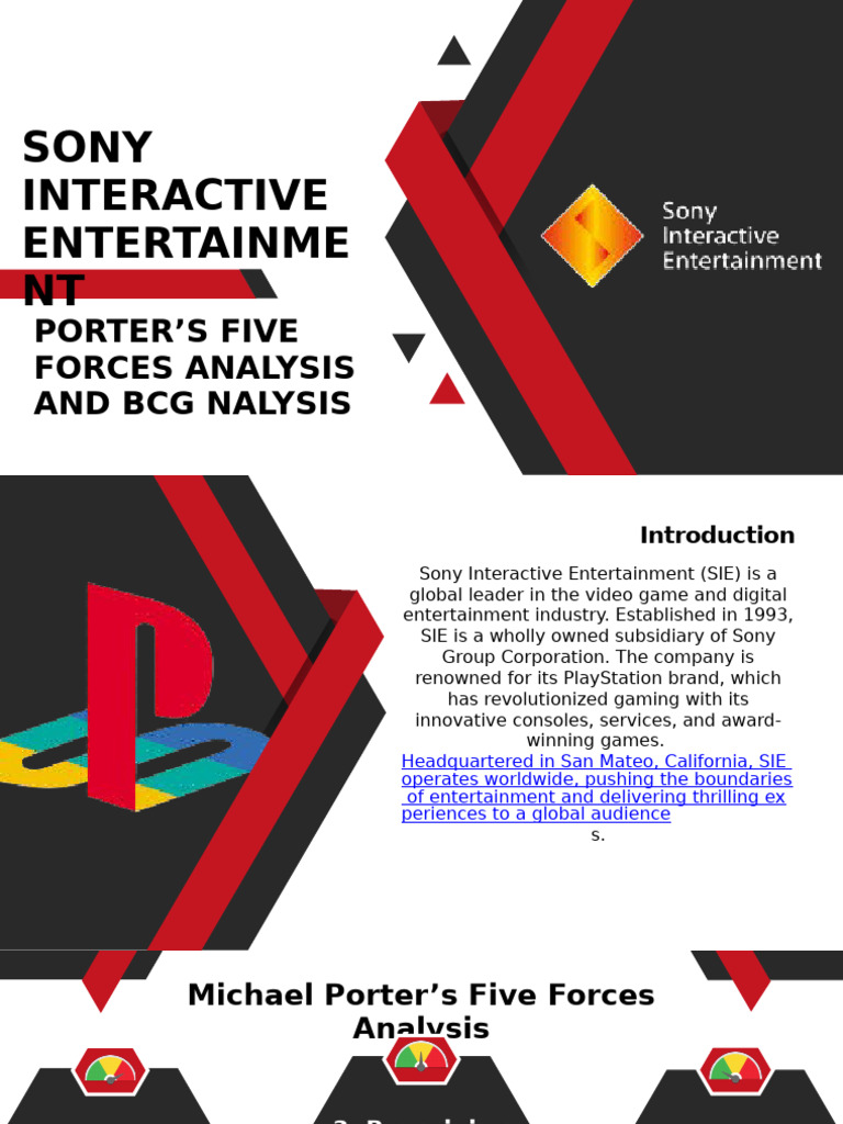 Sony Interactive Entertainment's Porters Five Forces Analysis and BCG ...