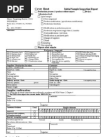 Initial Sample Inspection Report (ISIR) : Front Sheet | PDF ...