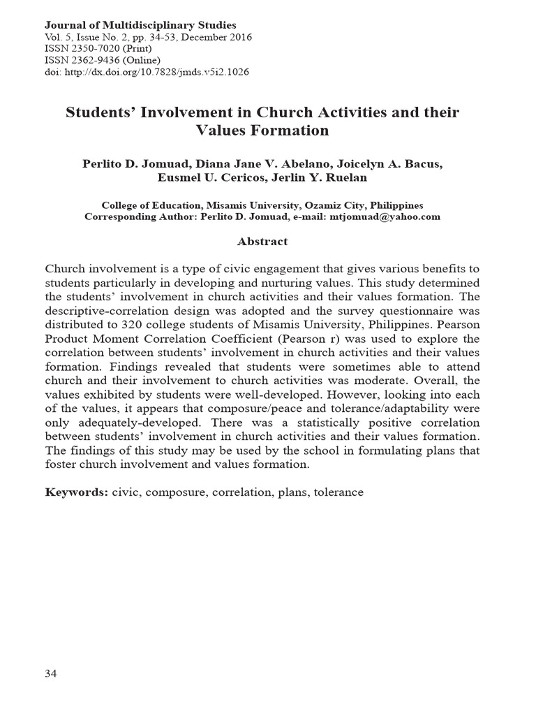 Student Involvement-1 | PDF