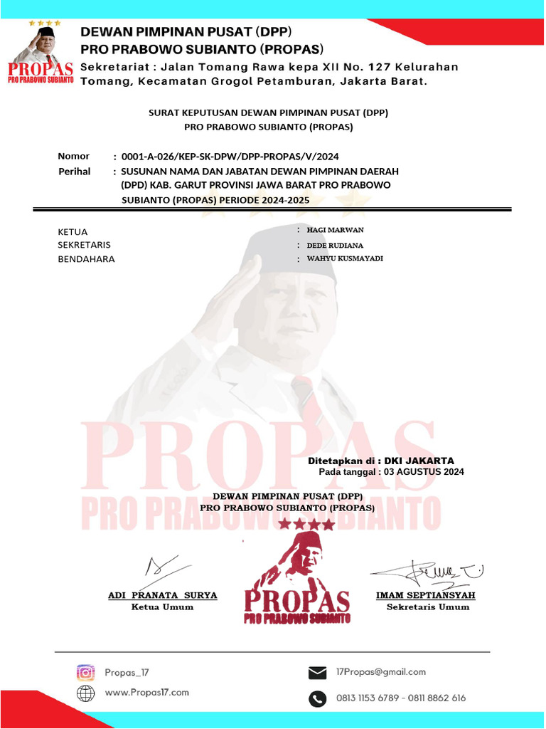 SK DPD Kabupaten Garut | PDF