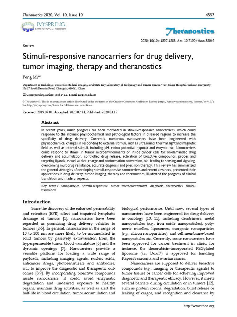 Stimuli responsive systems | PDF