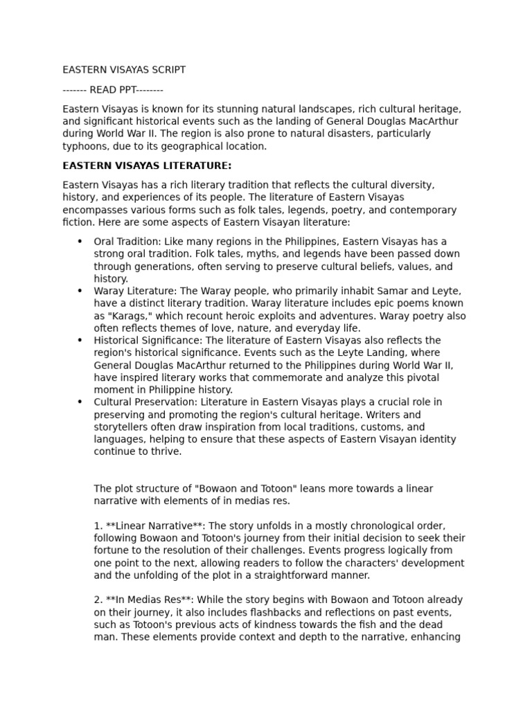 EASTERN VISAYAS SCRIPT | PDF