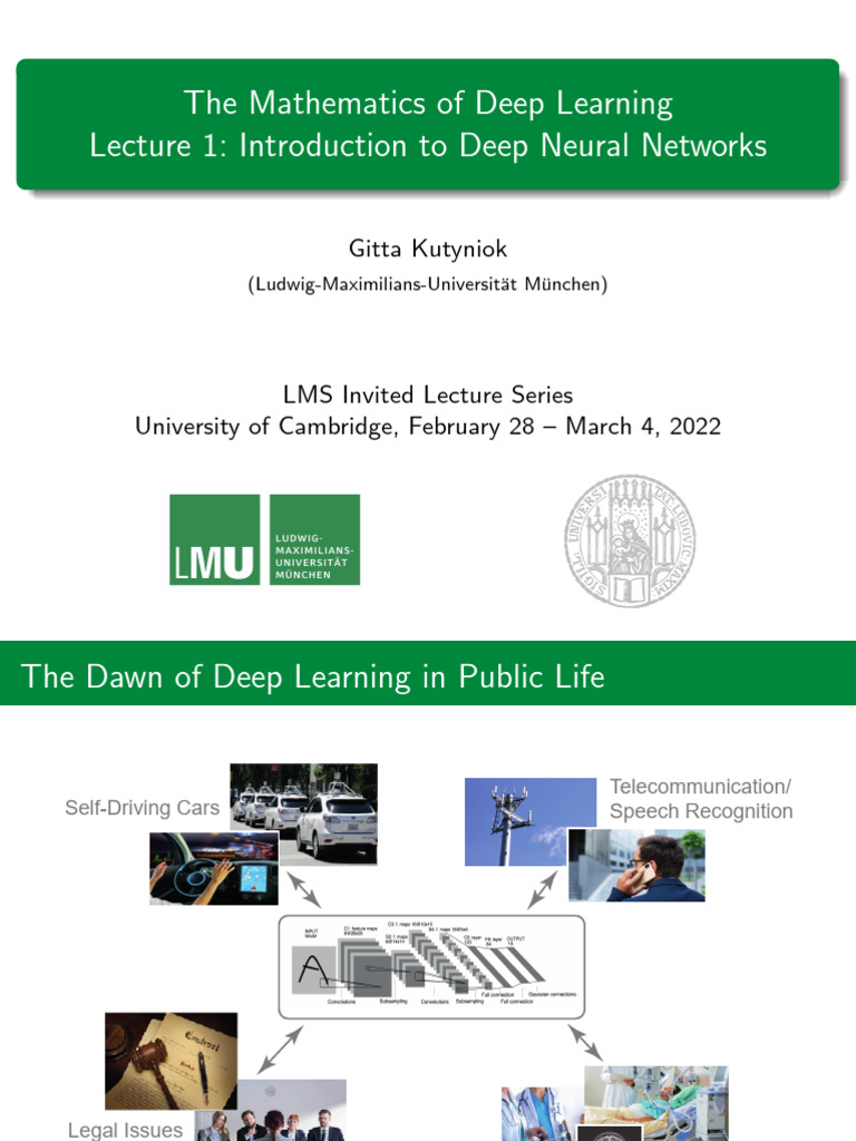 Mathematics of Deep Learning 2022 | PDF