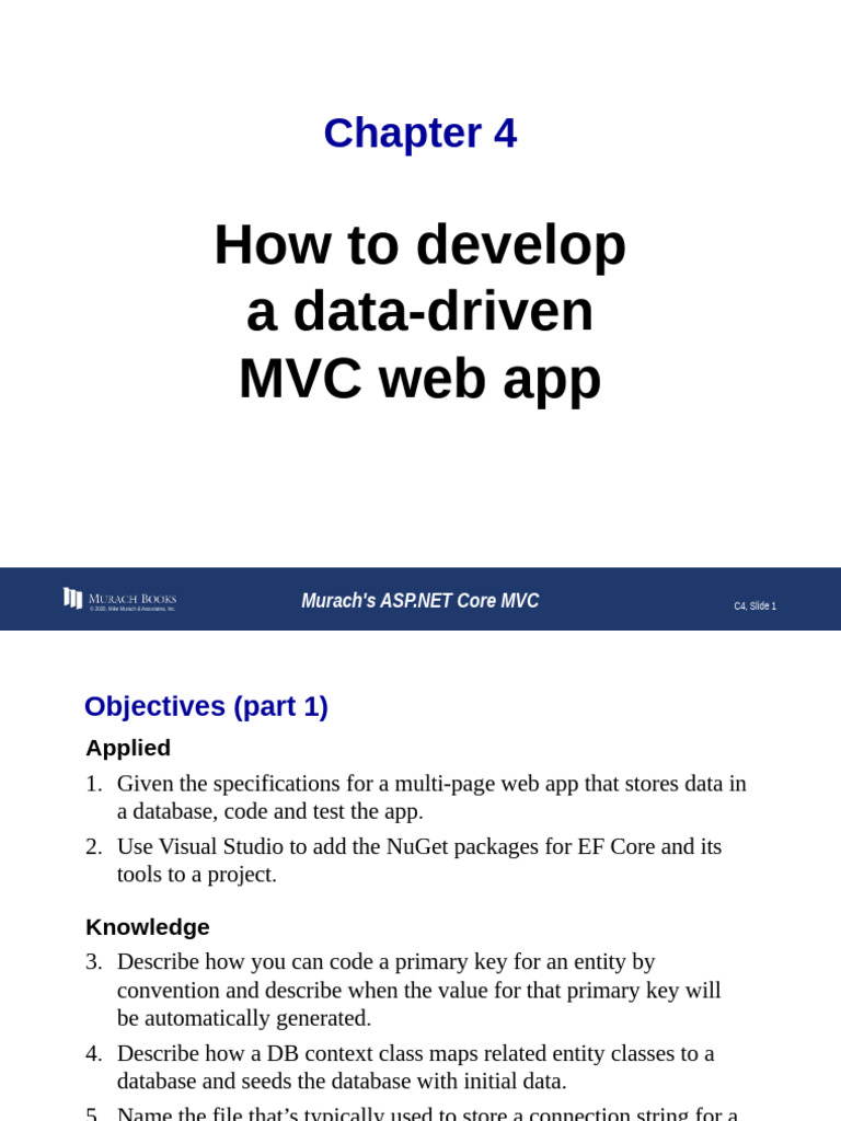 04 - How To Develop A Data-Driven MVC Web App | PDF