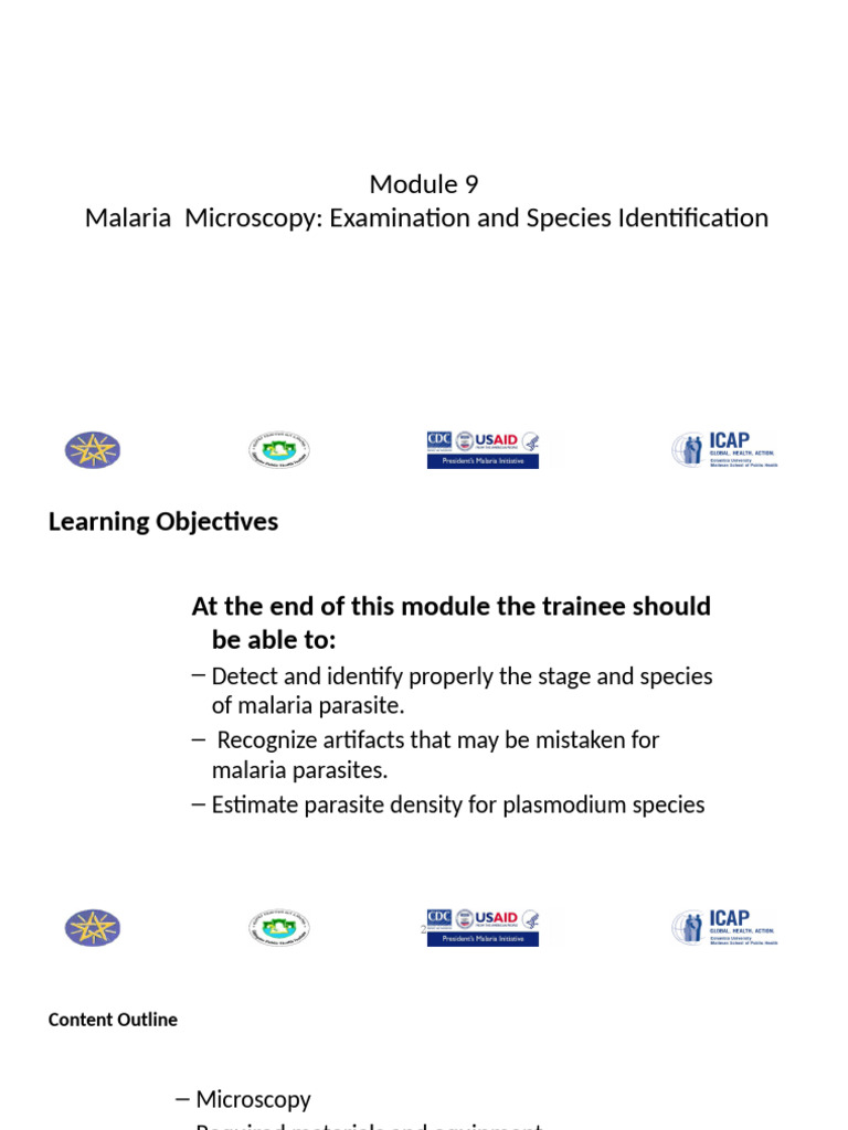 Module 10 - Malaria Microscopy-Examination and Species Identification ...