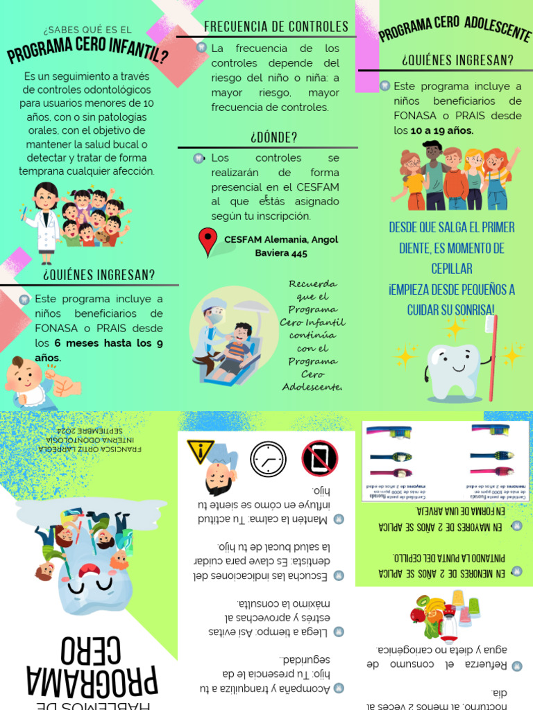 Programa Cero Dental para Niños y Adolescentes | PDF