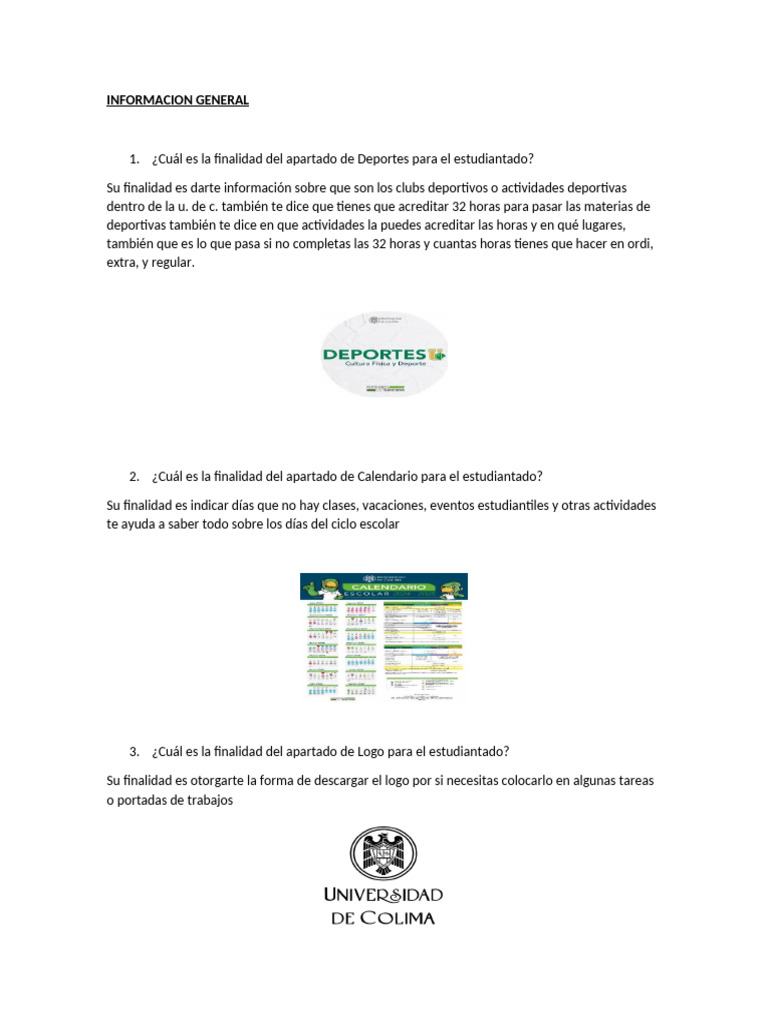 Informacion General | PDF