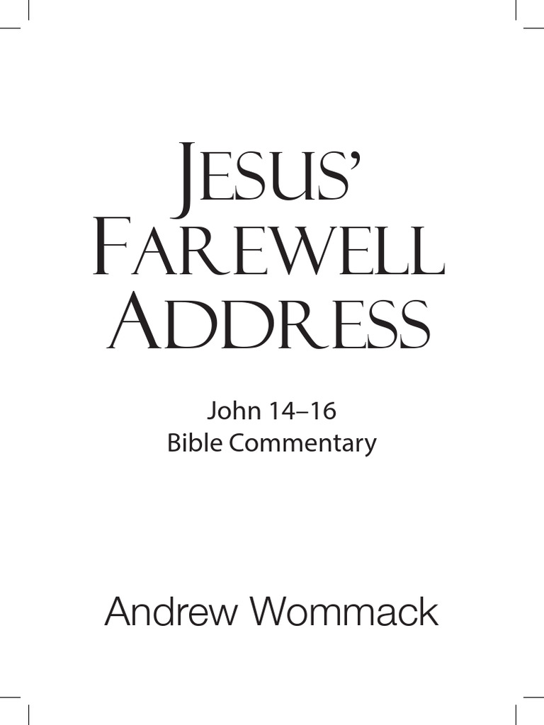 Jesus Farewell Address Book-20240606 | PDF