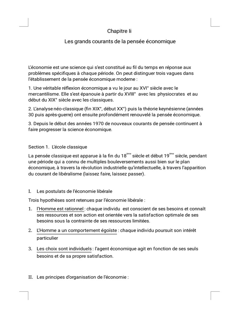 Chapitre 2 La pensée économique.docx · إصدار ‏١‏ | PDF