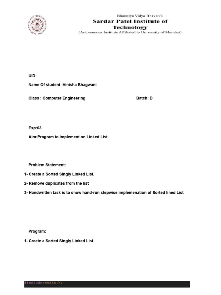 Exp3.Vinisha Bhagwani | PDF