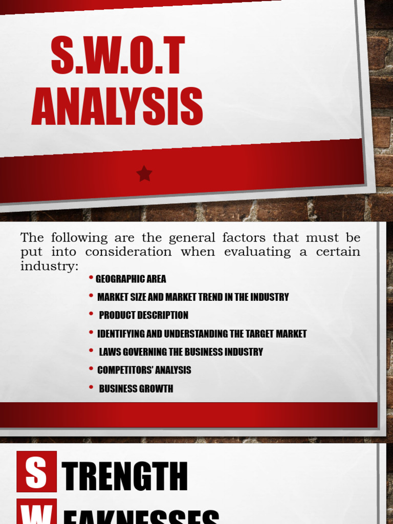 MOD 2_SWOT Analysis | PDF