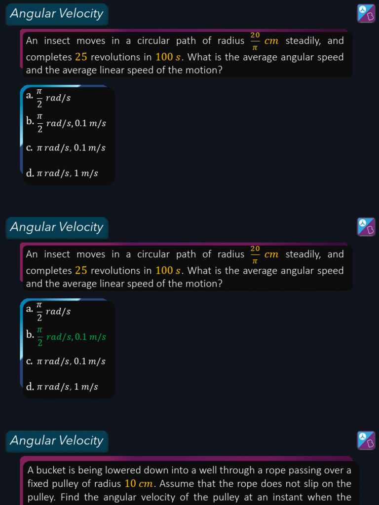 Angular Velocity And Angular Acceleration Circular Motion Assignment Pdf Acceleration Velocity