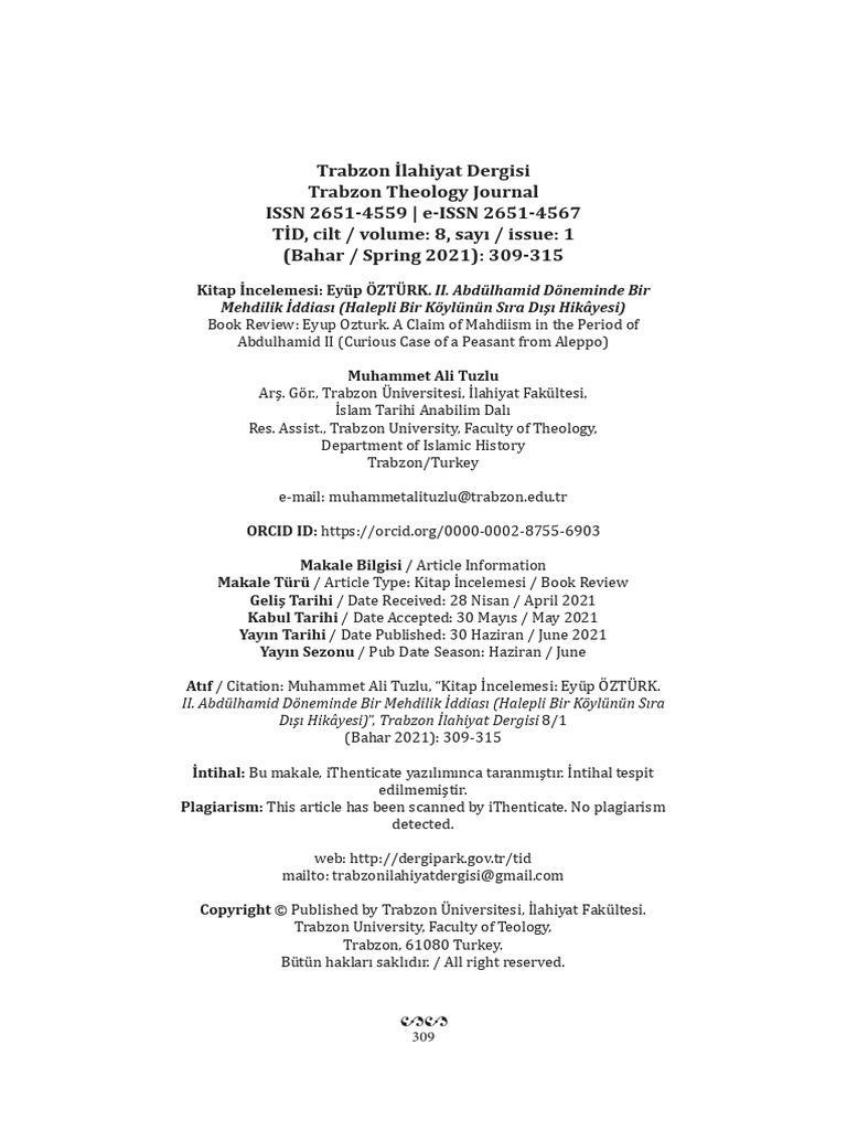 Kitap Incelemesi II Abdulhamid Doneminde | PDF