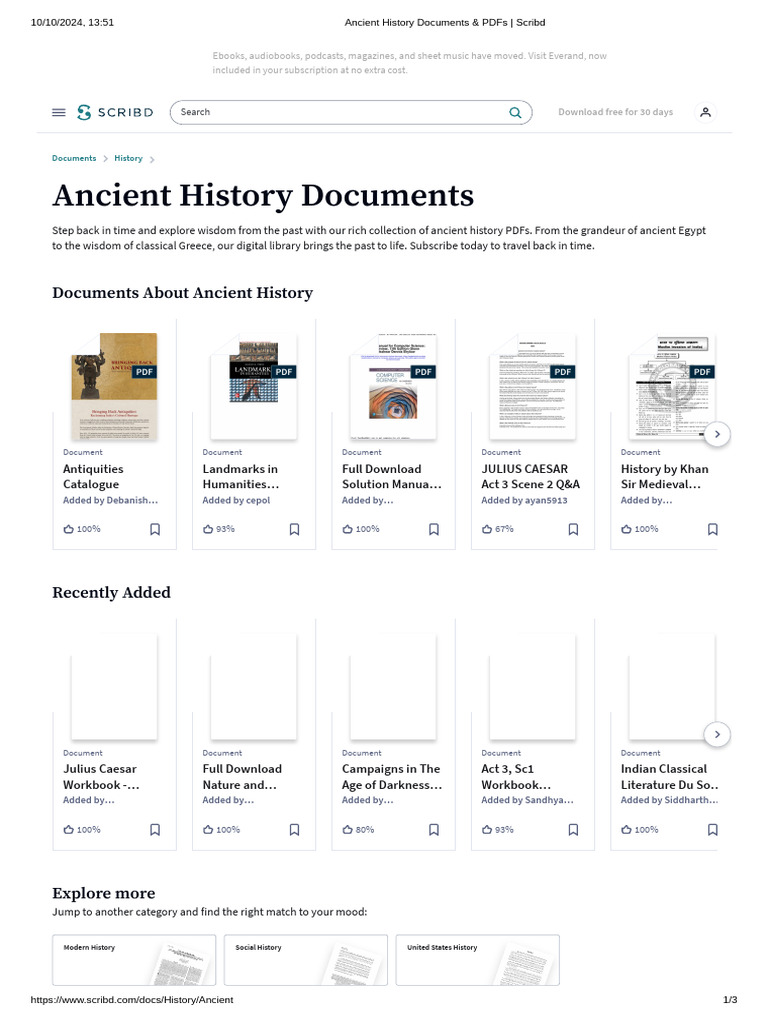 Ancient History Documents & PDFs - Scribd | PDF