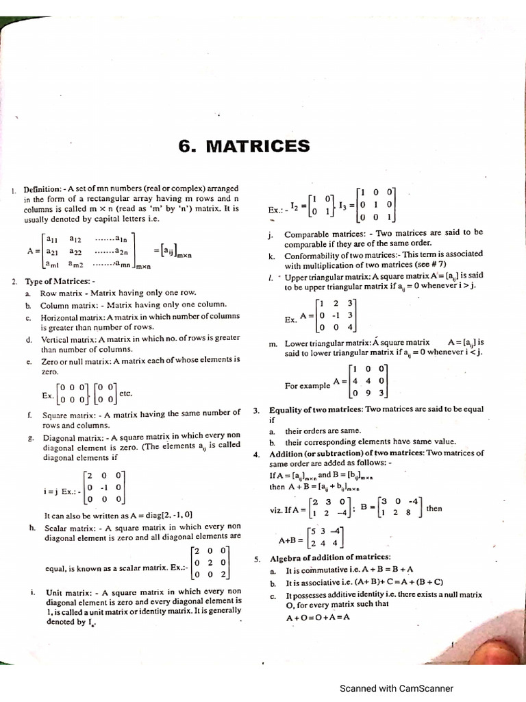 Matrices 2 | PDF