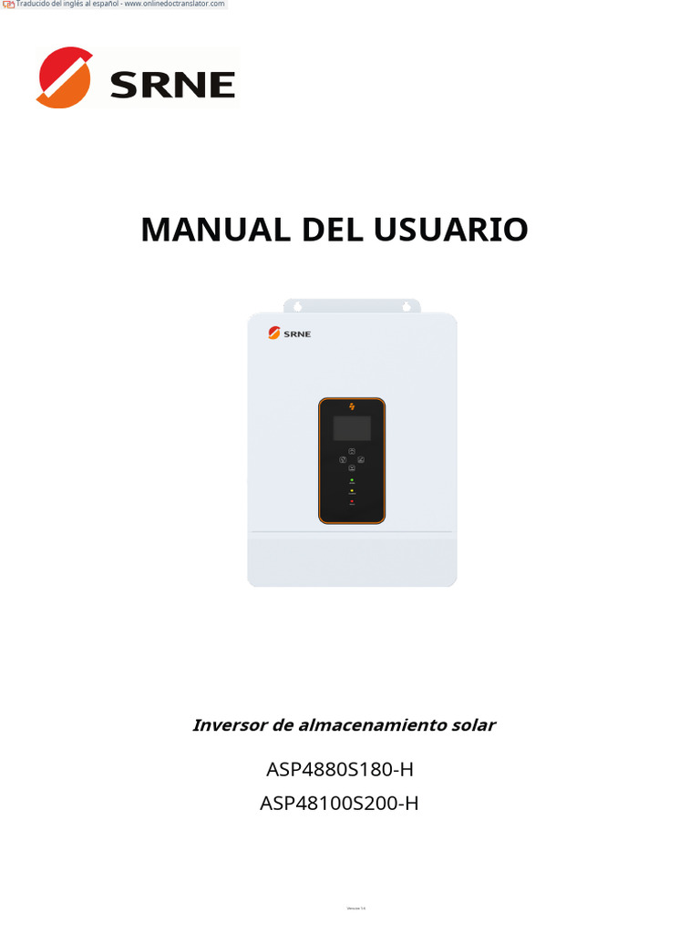 SRNE - ASP Series - 48V - 8-10kW - 230V Single Phase - Solar Storage ...