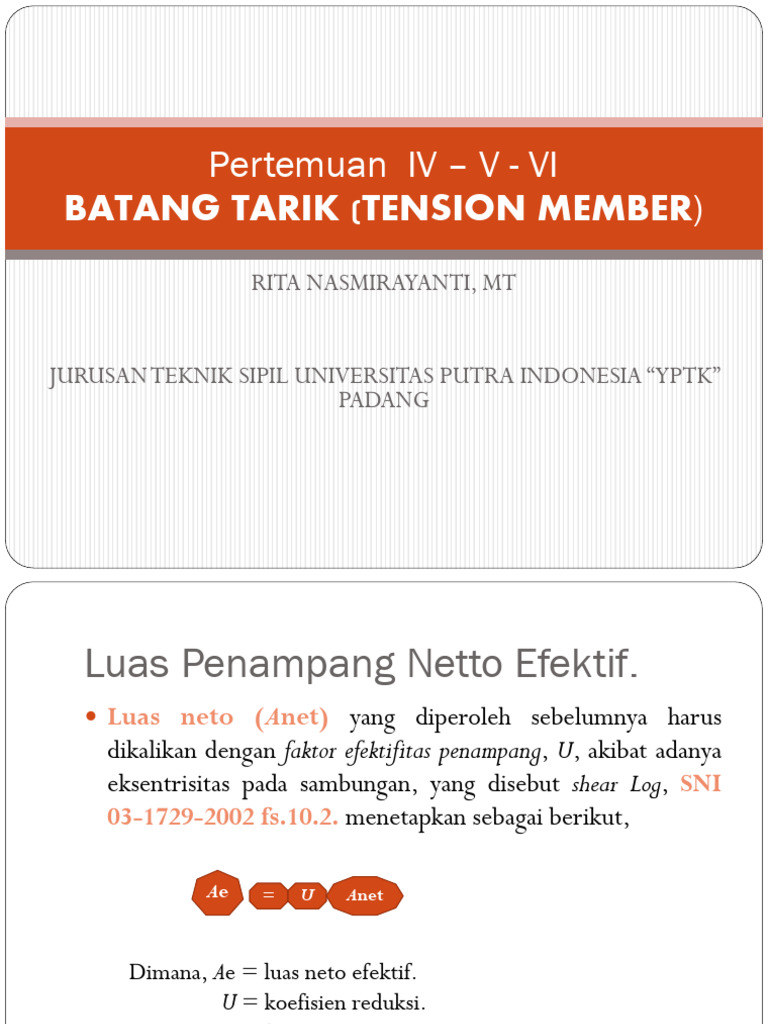 Pertemuan IV Batang Tarik, A Netto Untuk Video 2 Ok | PDF