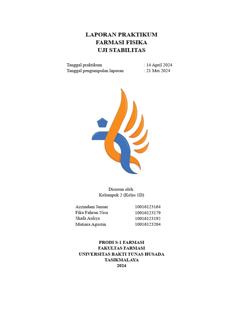 LAPORAN PRAKTIKUM - Uji Stabilitas | PDF