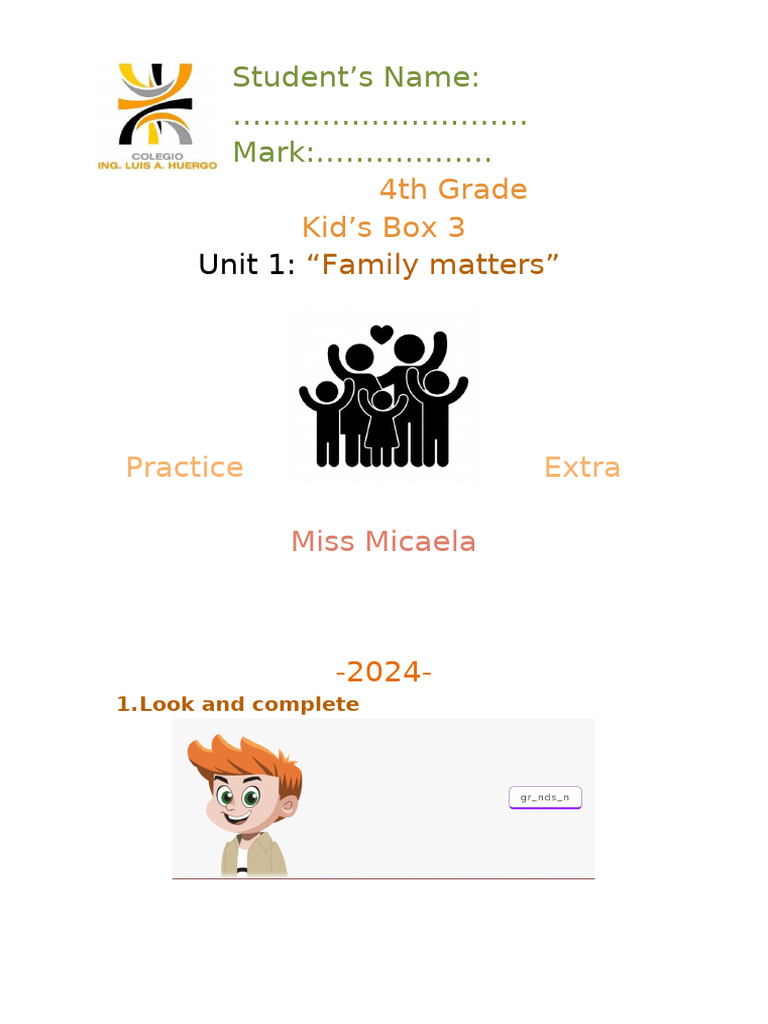 KB3 Practice Extra Unit 1 | PDF