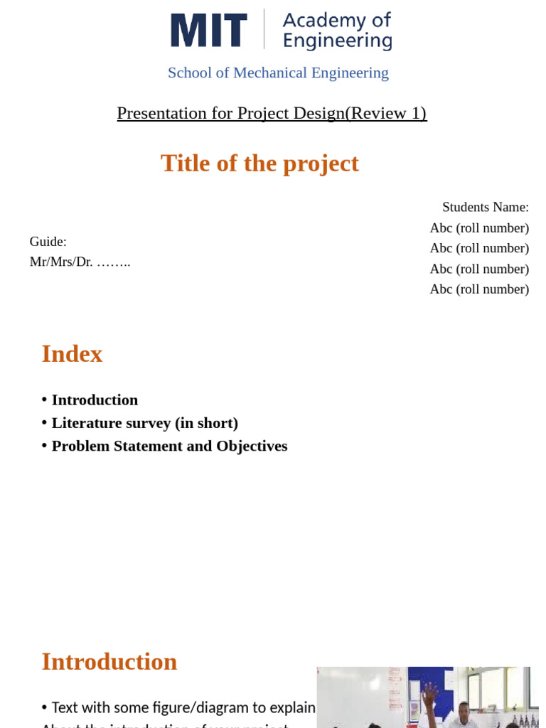 Project Design Review 1 - PPT - Template | PDF