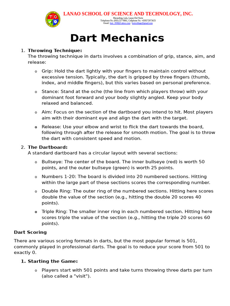 Dart Mechanics | PDF