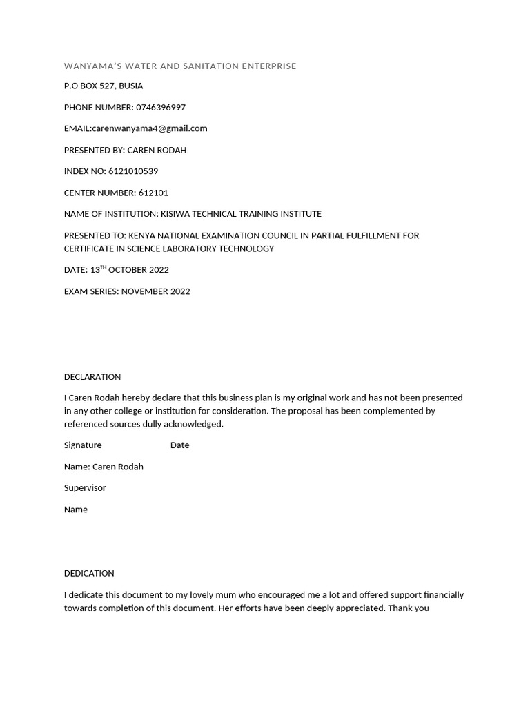 Business Plan | PDF