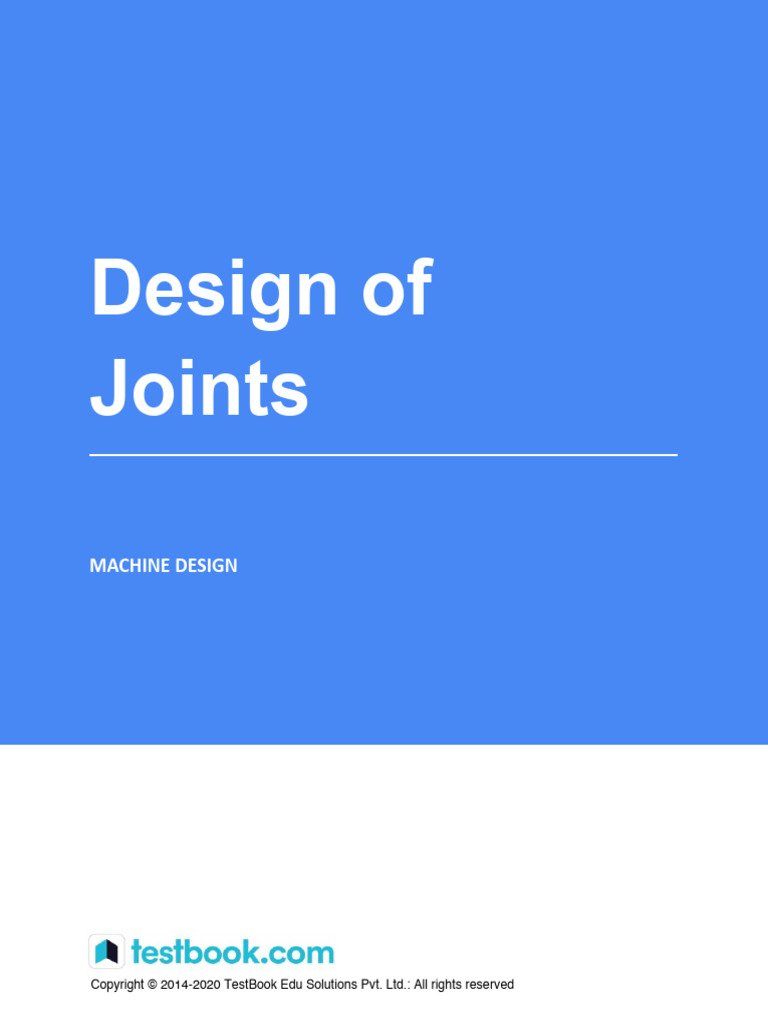 Design of Joints - Study Notes | PDF | Rivet | Screw