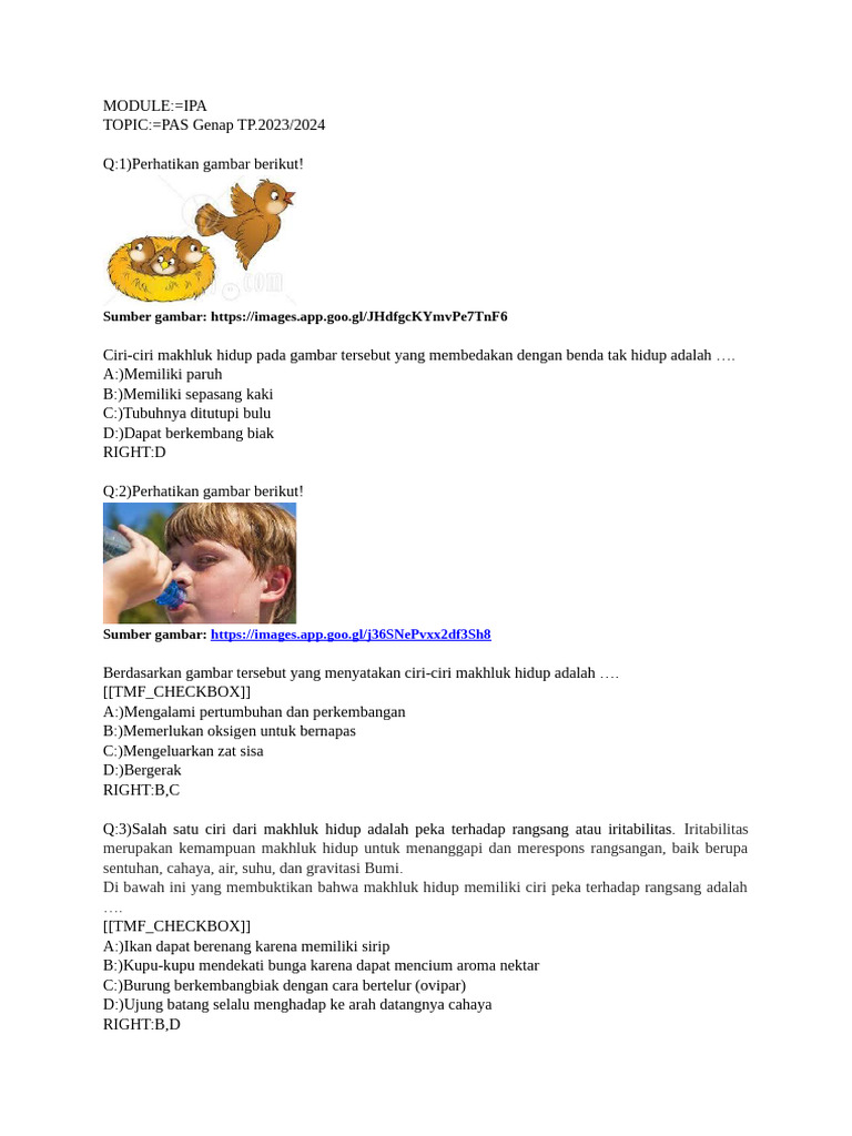 Soal Pas Ipa Kelas 7 Semester Genap Ok | PDF