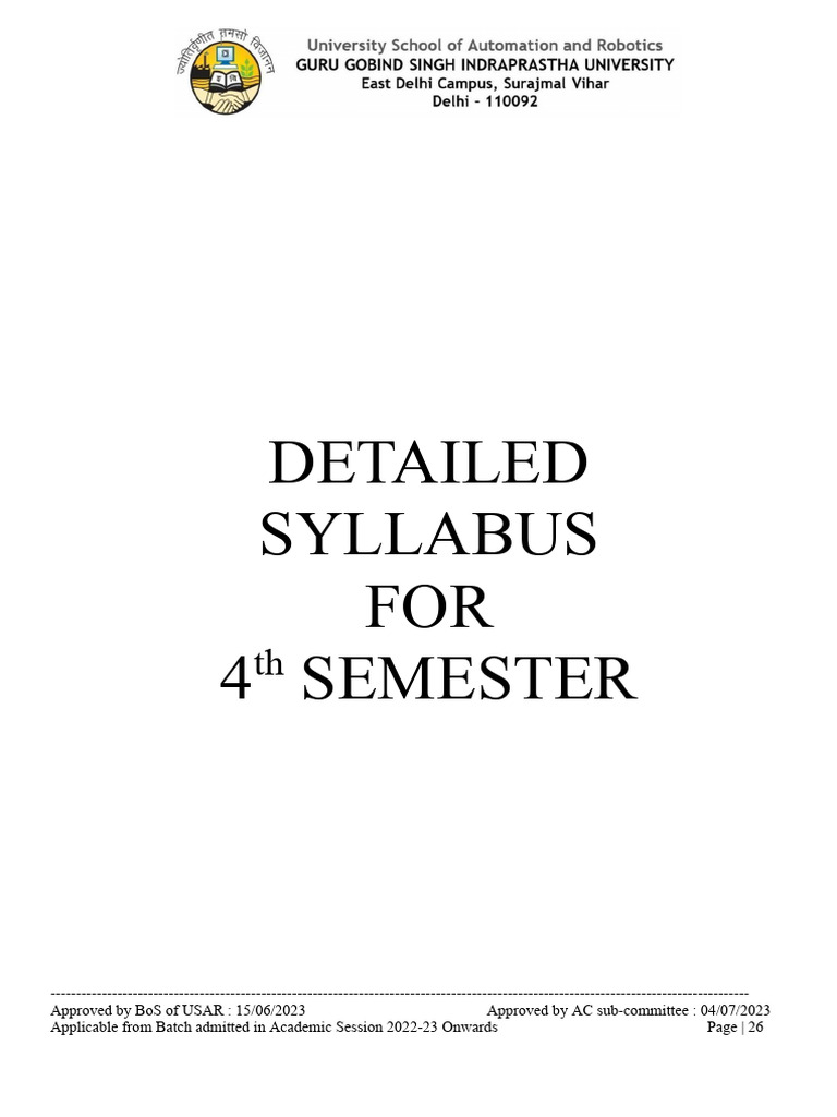 4th-Sem Syllabus | PDF