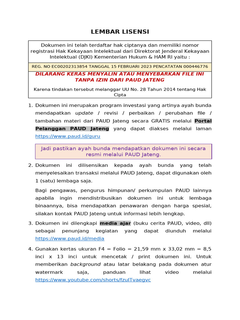 P5 TK B 5 6 Tahun Smt2 Kreasi Dari Barang Bekas 6 HARI | PDF