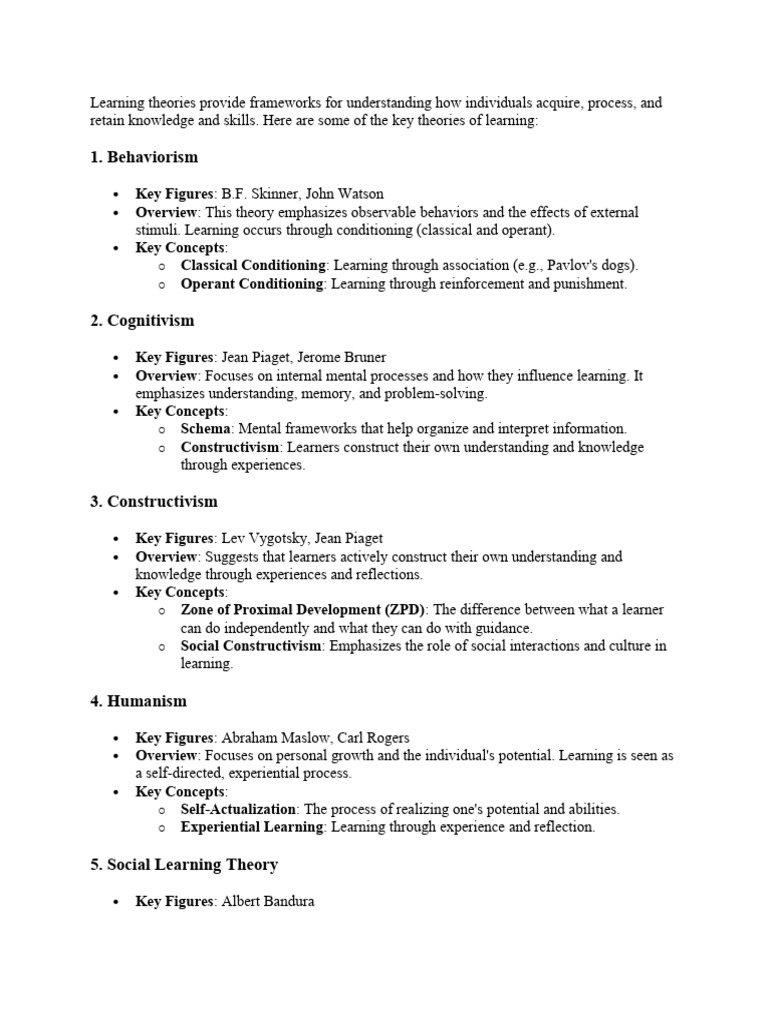 learning theories | PDF