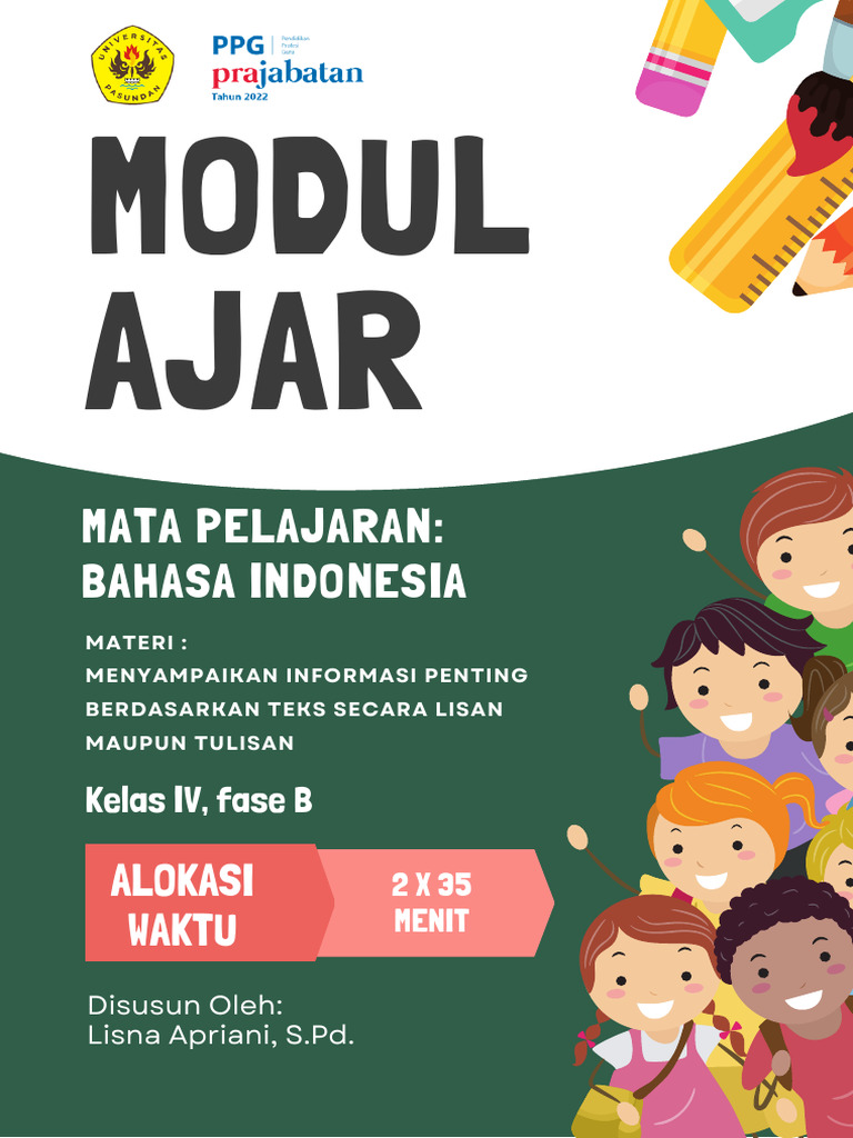 02 Uas Lisna Apriani PGSD C Modul Ajar | PDF