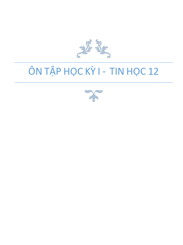 Đề cương ÔN TẬP HKI | PDF