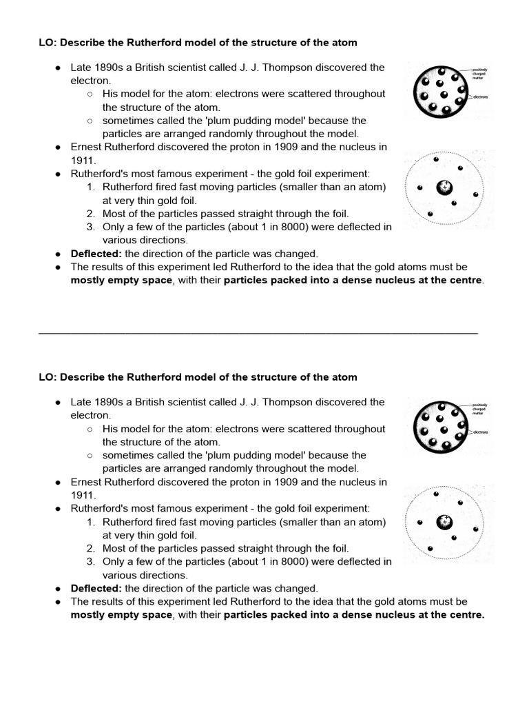 5.1 Rutherford Model | PDF