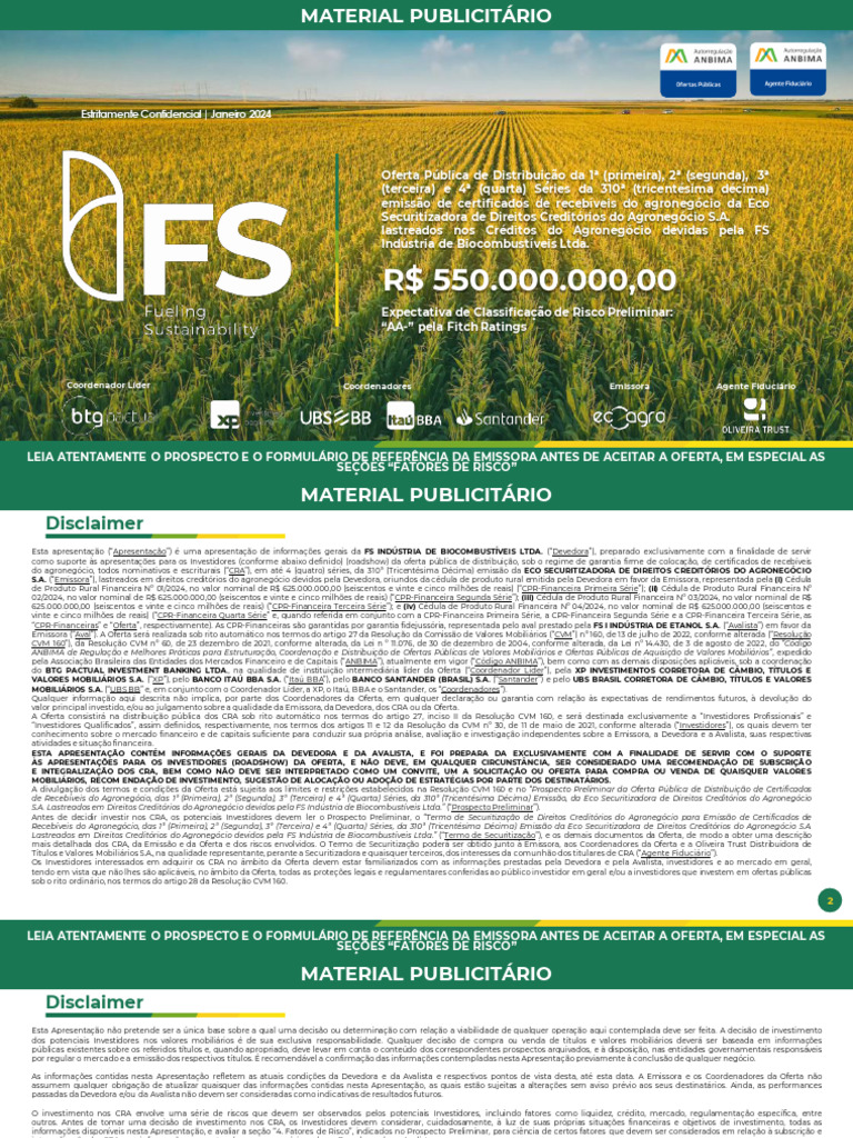 CRA FS Bio Jan - 24 - Material Publicitário | PDF