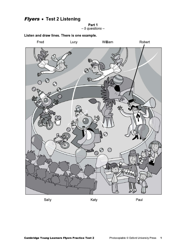 YLE Flyers Test 2 Listening | PDF