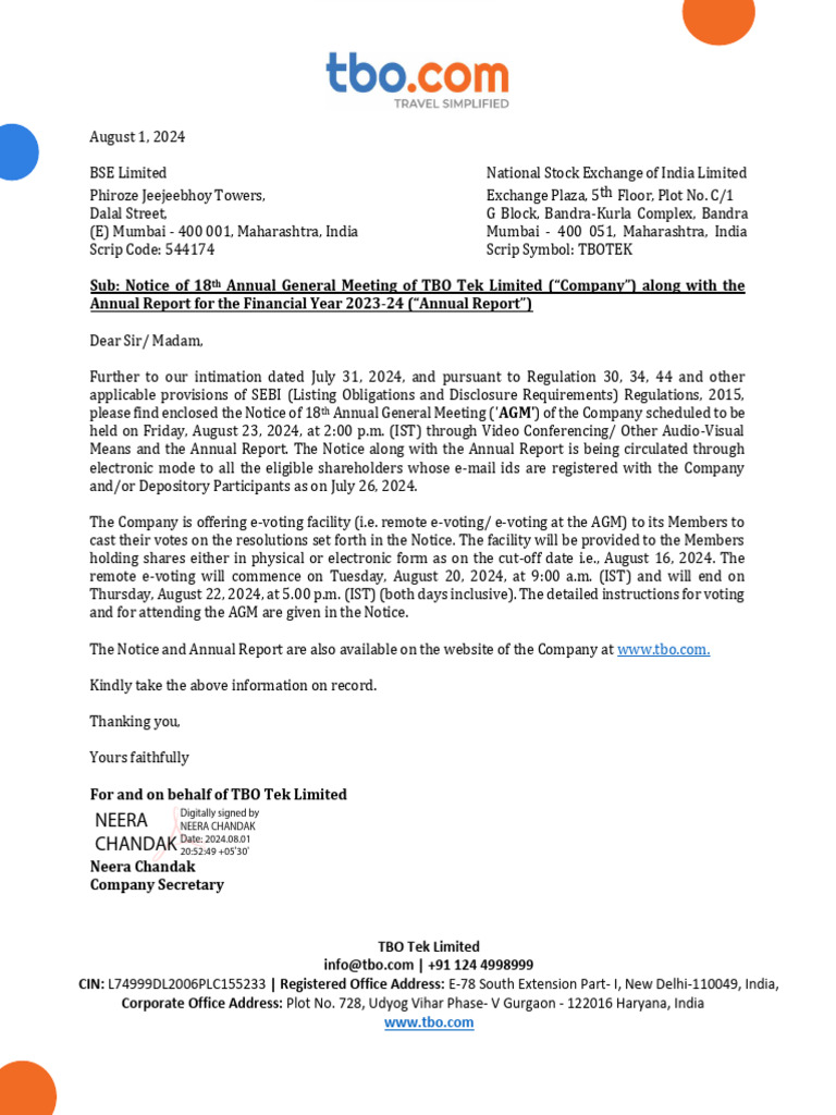 TBO Annual Report | PDF