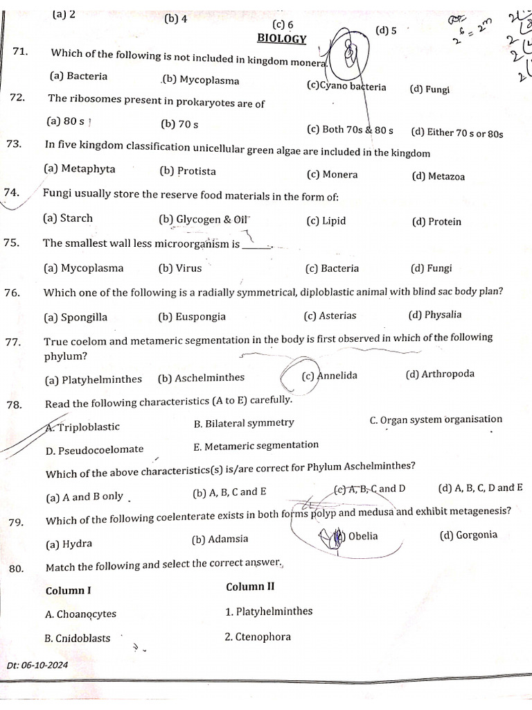 Ms Biology Chse Xi | PDF