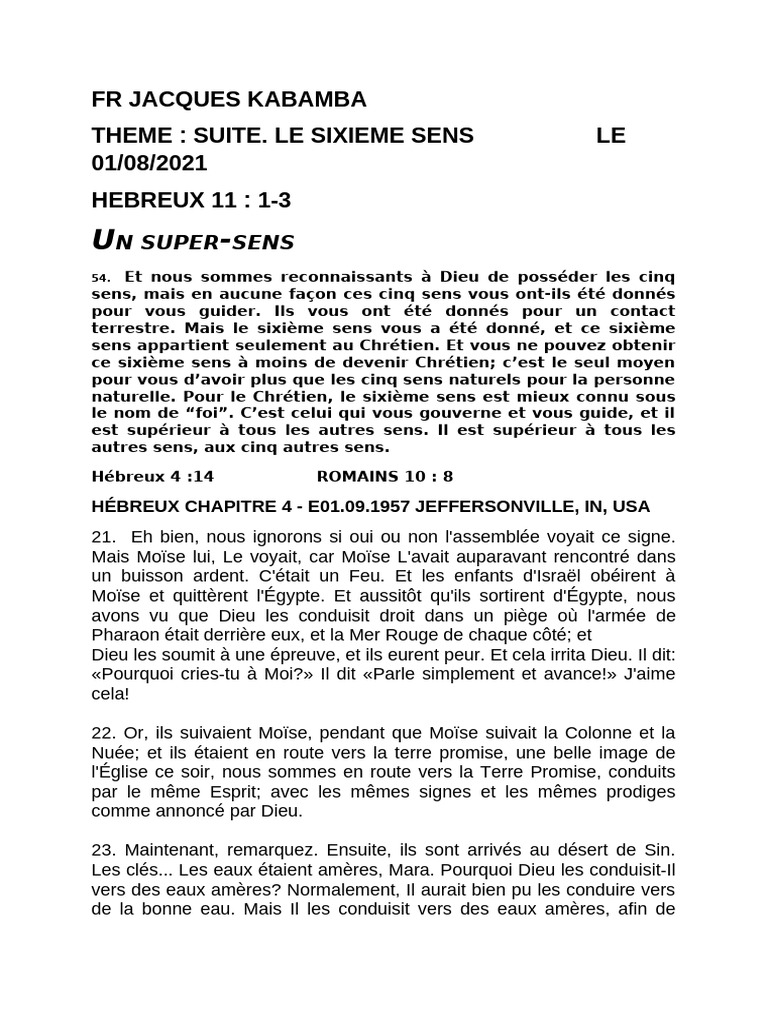 FR Jacques Kabamba | PDF