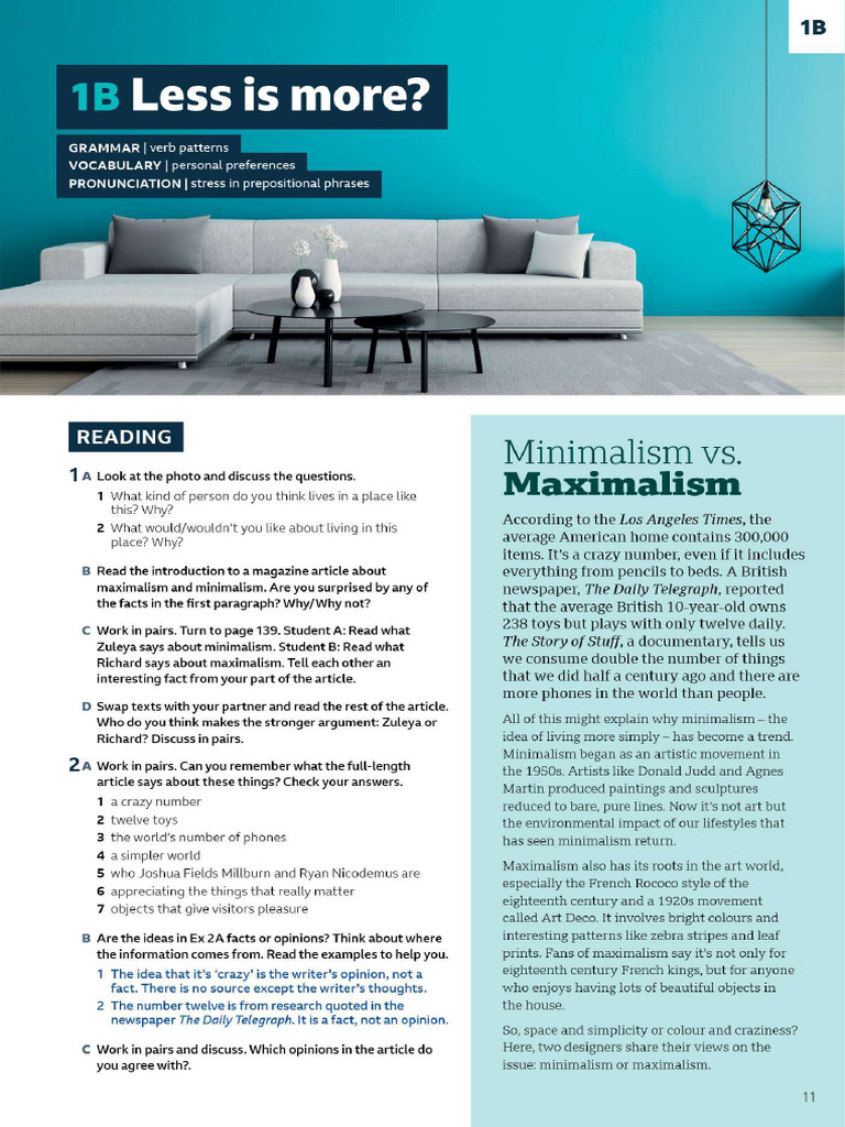 1B Less Is More - Minimalism Vs Maximalism - So3b1plus | PDF | Linguistics | Language Arts ...